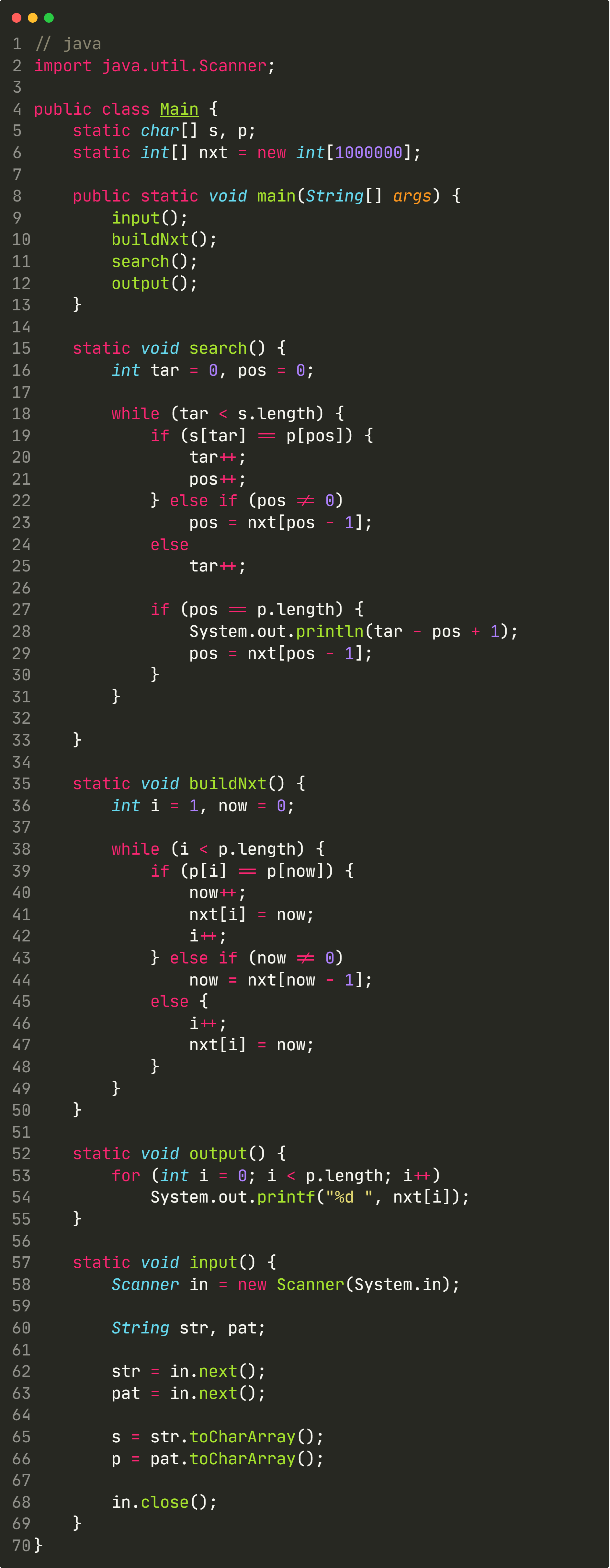 KMP算法教程 - 在线工具